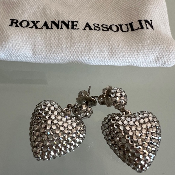 Roxanne Assoulin | Jewelry | Roxanne Assoulin Encrusted Heart Earrings | Poshmark